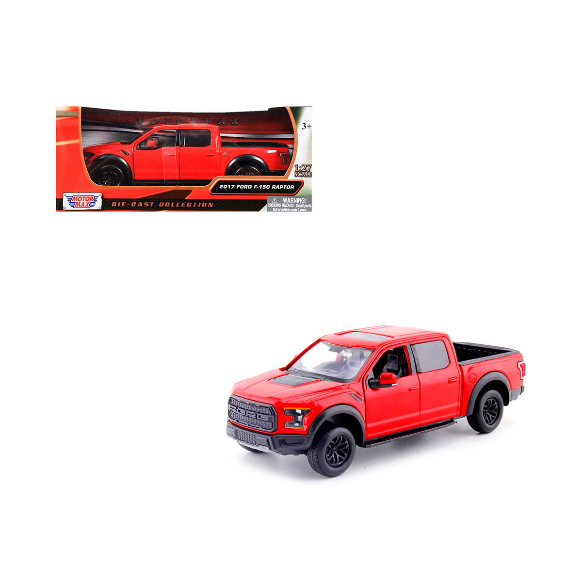 Ford F150 Raptor 2017 Pick Up Rojo Motor Max Escala 1/24 | Motoredge ...
